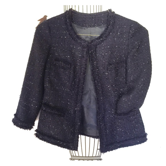 None | Jackets & Coats | Dark Blue With Silver Mixed | Poshmark
